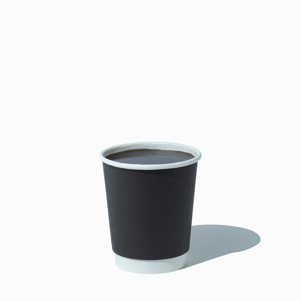 UNIQ 8 oz Double Wall Black Paper Coffee Cups - 500/Case – Hot Cup Factory
