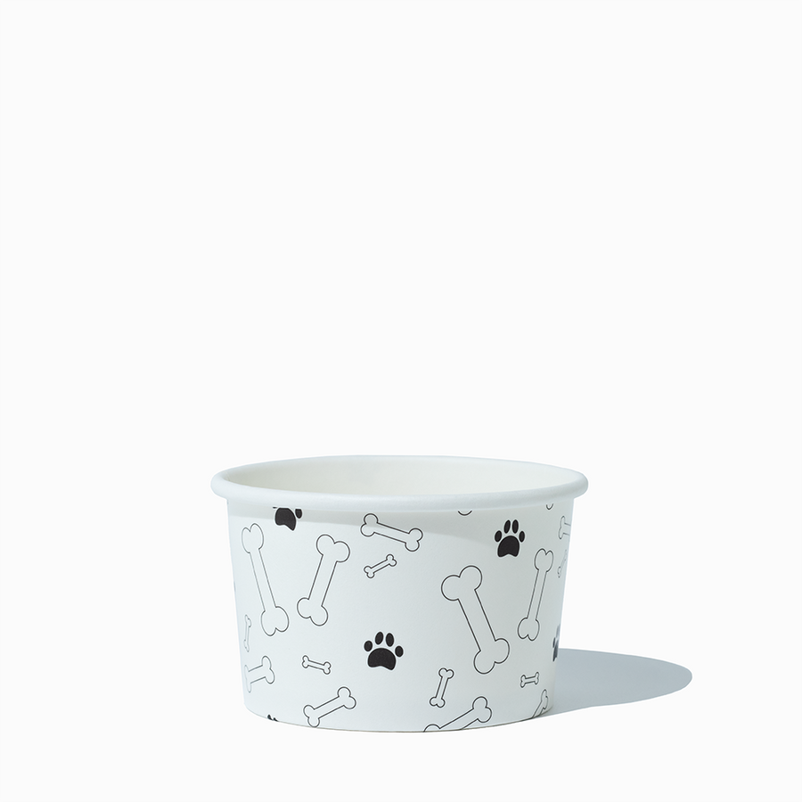UNIQ 4 oz Bone Print Pup Paper Food Cups - 1000/Case – Hot Cup Factory