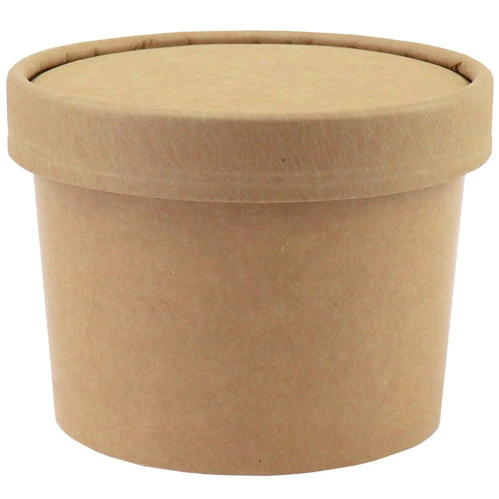 UNIQIFY® 12 oz Kraft Paper Food To Go Containers With Non-Vented Lids ...