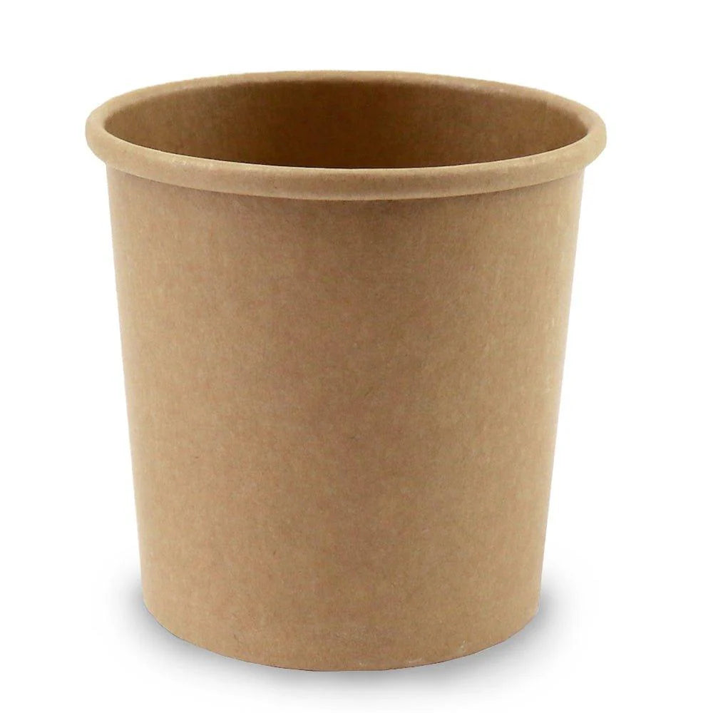 UNIQIFY® 16 oz Kraft Paper Food To Go Containers With Non-Vented Lids ...